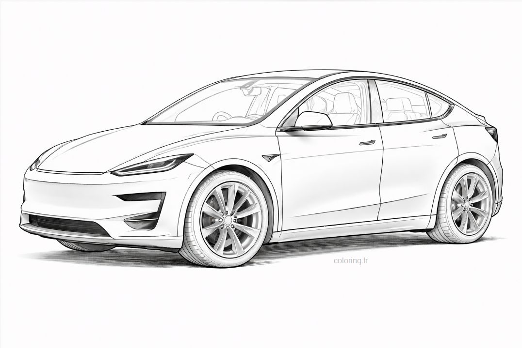 Tesla Model Y Boyama Sayfası